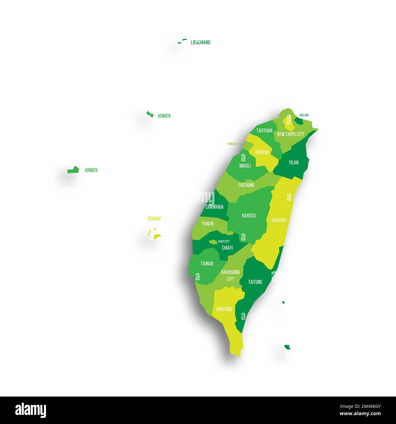 Taiwan political map of administrative divisions Stock Vector Image ...