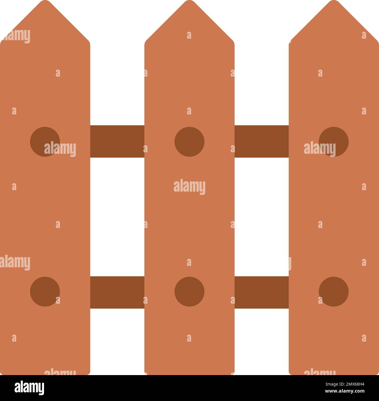 Wooden fence color icon. Yard hedge symbol Stock Vector Image & Art - Alamy