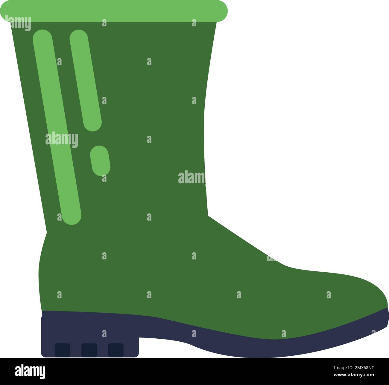 Green rubber boots icon. Color gardening footwear Stock Vector Image ...