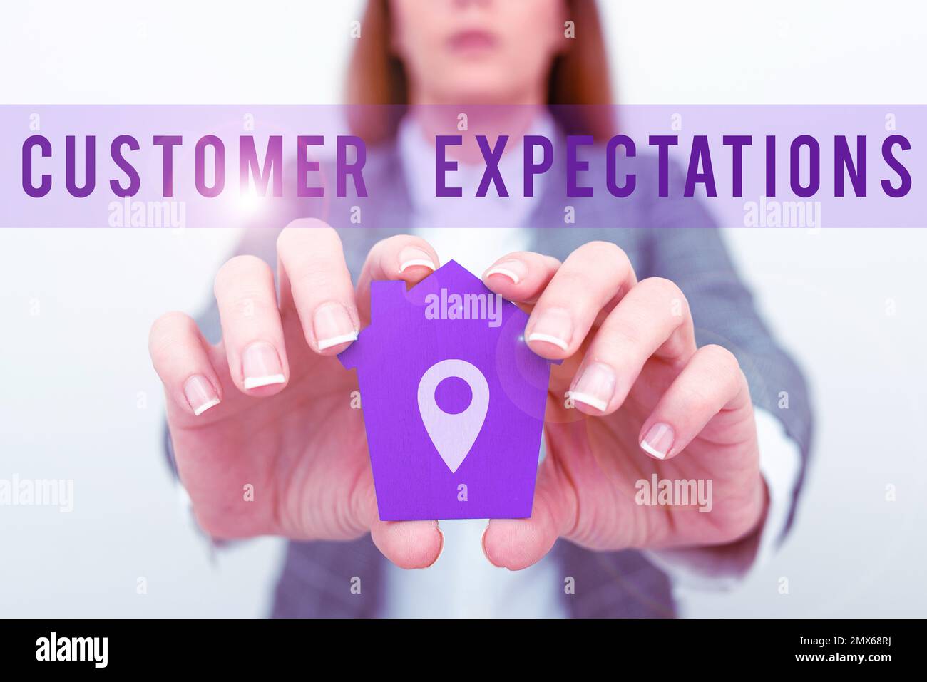 Sign displaying Customer Expectations. Business concept Benefits a ...