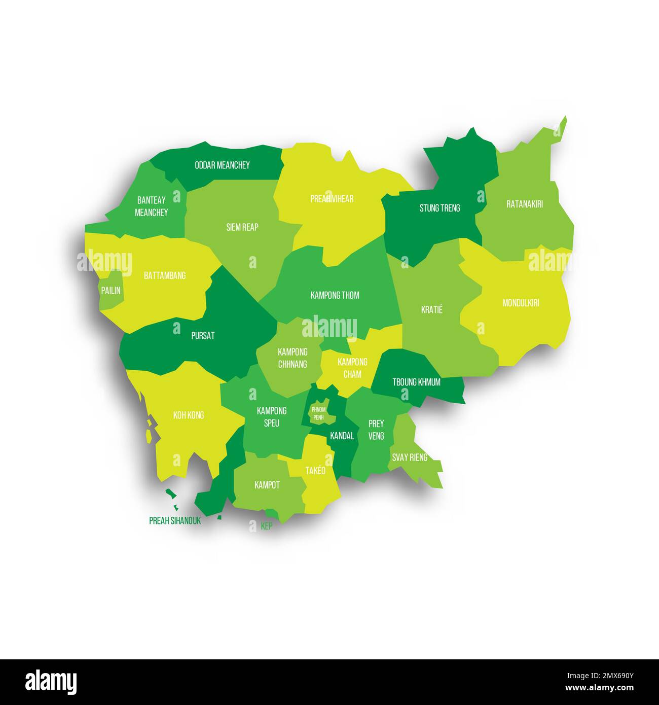 Cambodia political map of administrative divisions Stock Vector Image ...