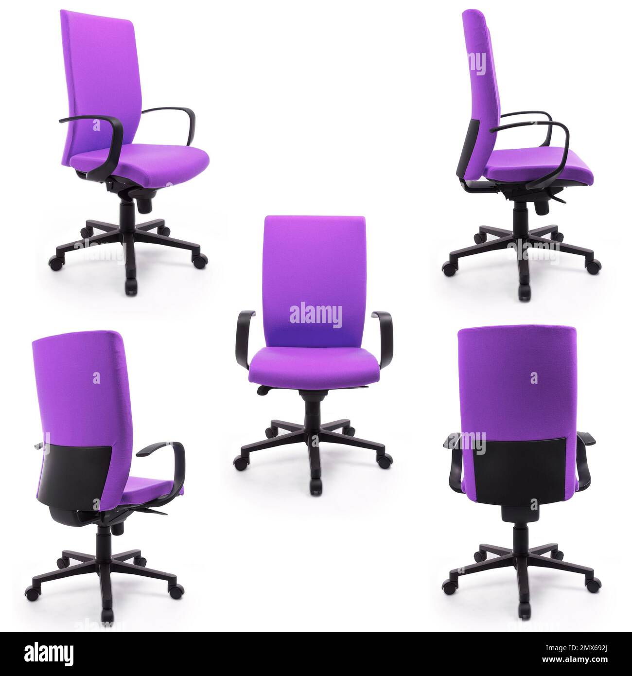 Studio shot of an office arm chair isolated on white background Stock ...