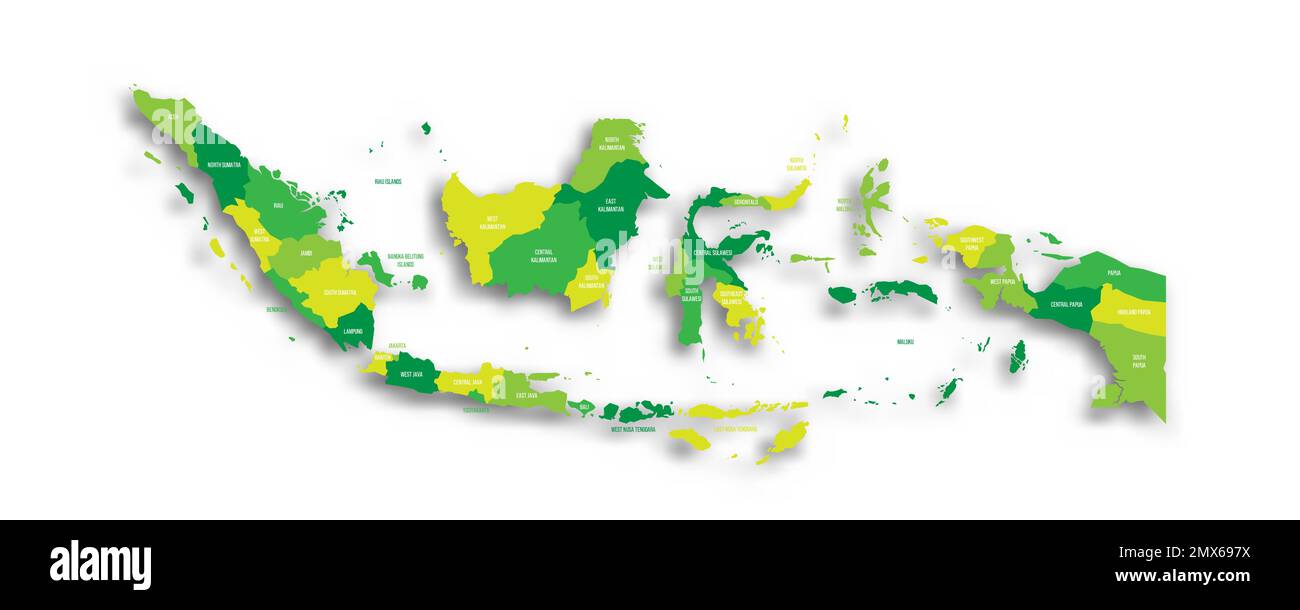 Indonesia political map of administrative divisions Stock Vector Image & Art - Alamy