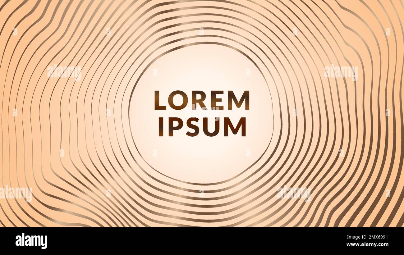 Wavy gold circle line pattern. Abstract background design template ...