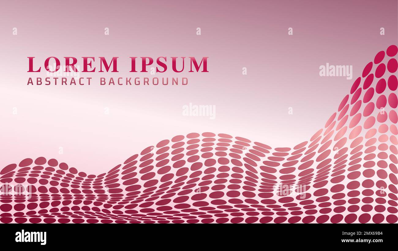 Maroon dot wave pattern. Abstract background design with text space ...
