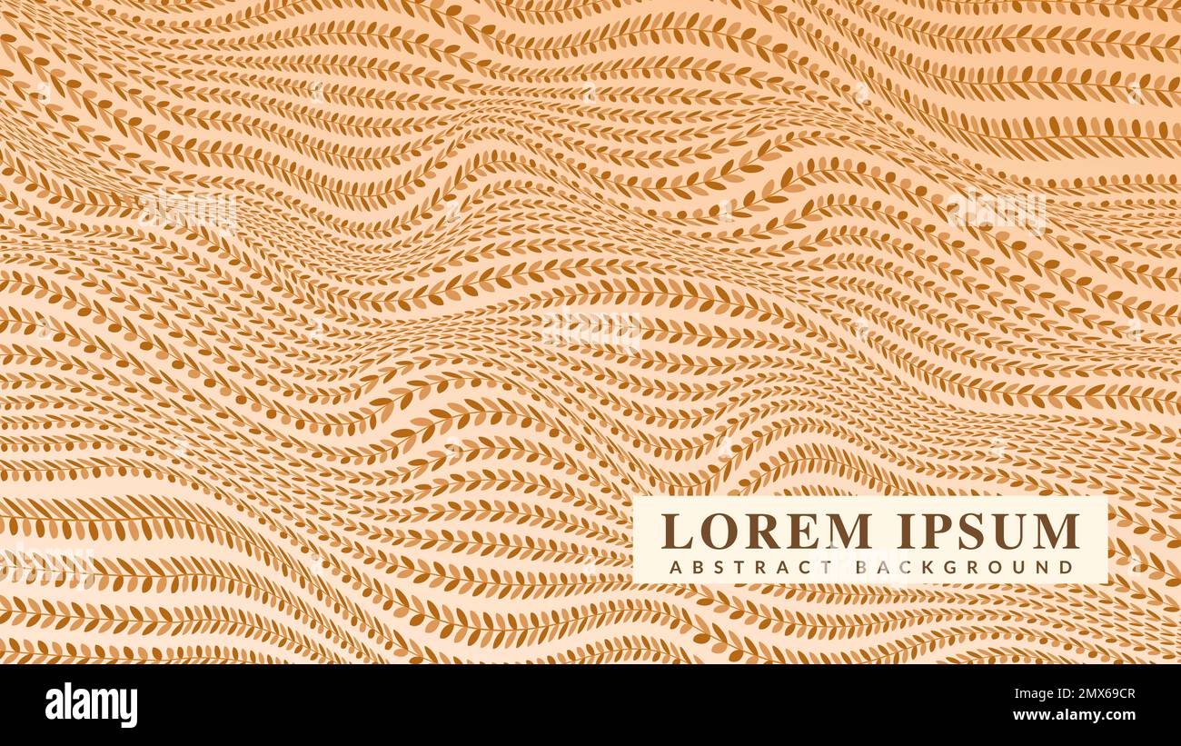 Wavy gold leaves pattern. Decorative classic background design Stock ...