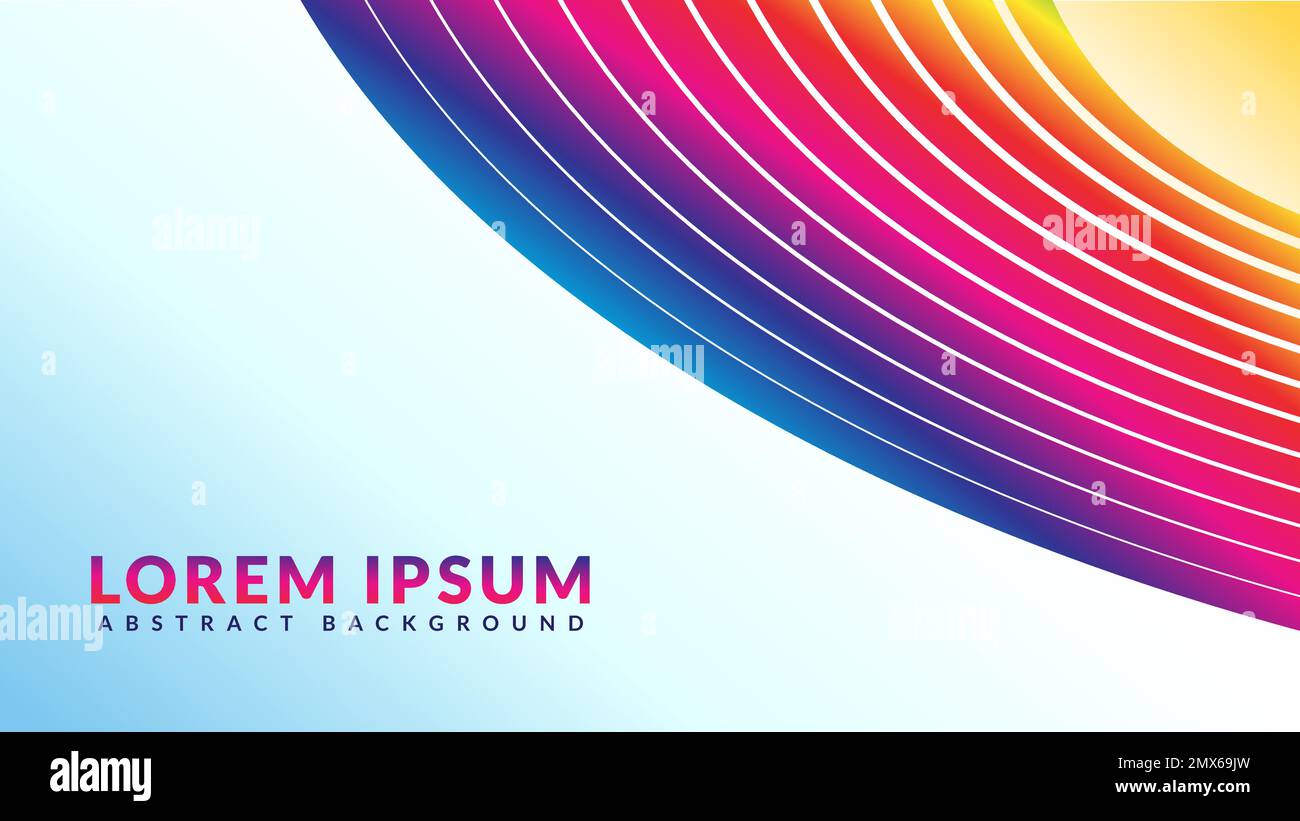 Futuristic wave lines with multicolor gradient. Abstract background ...