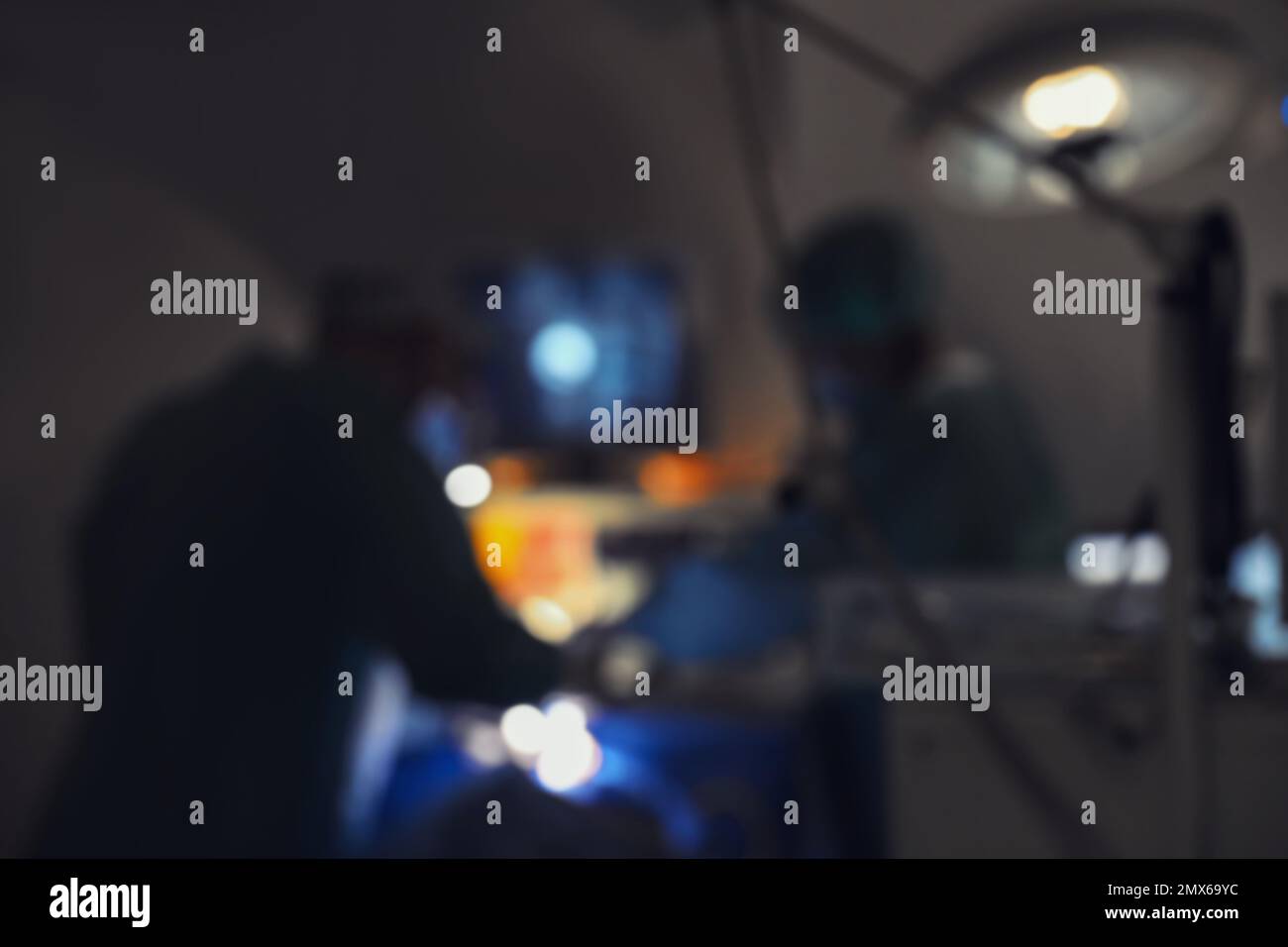 Blurred view of surgery room during operation Stock Photo - Alamy