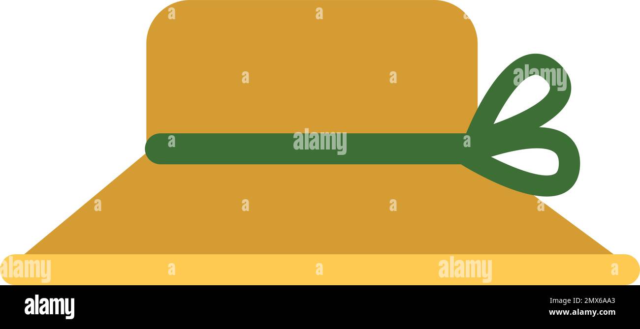 Straw hat icon. Yellow rural cap. Farmer symbol Stock Vector Image ...