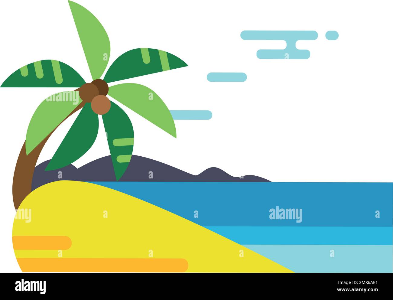 Beach at resort Cut Out Stock Images & Pictures - Alamy