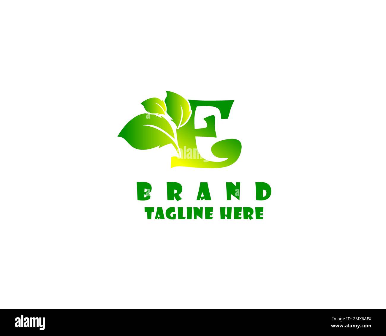E letter leaf initial nature Logo designs, Modern Letter green Nature ...