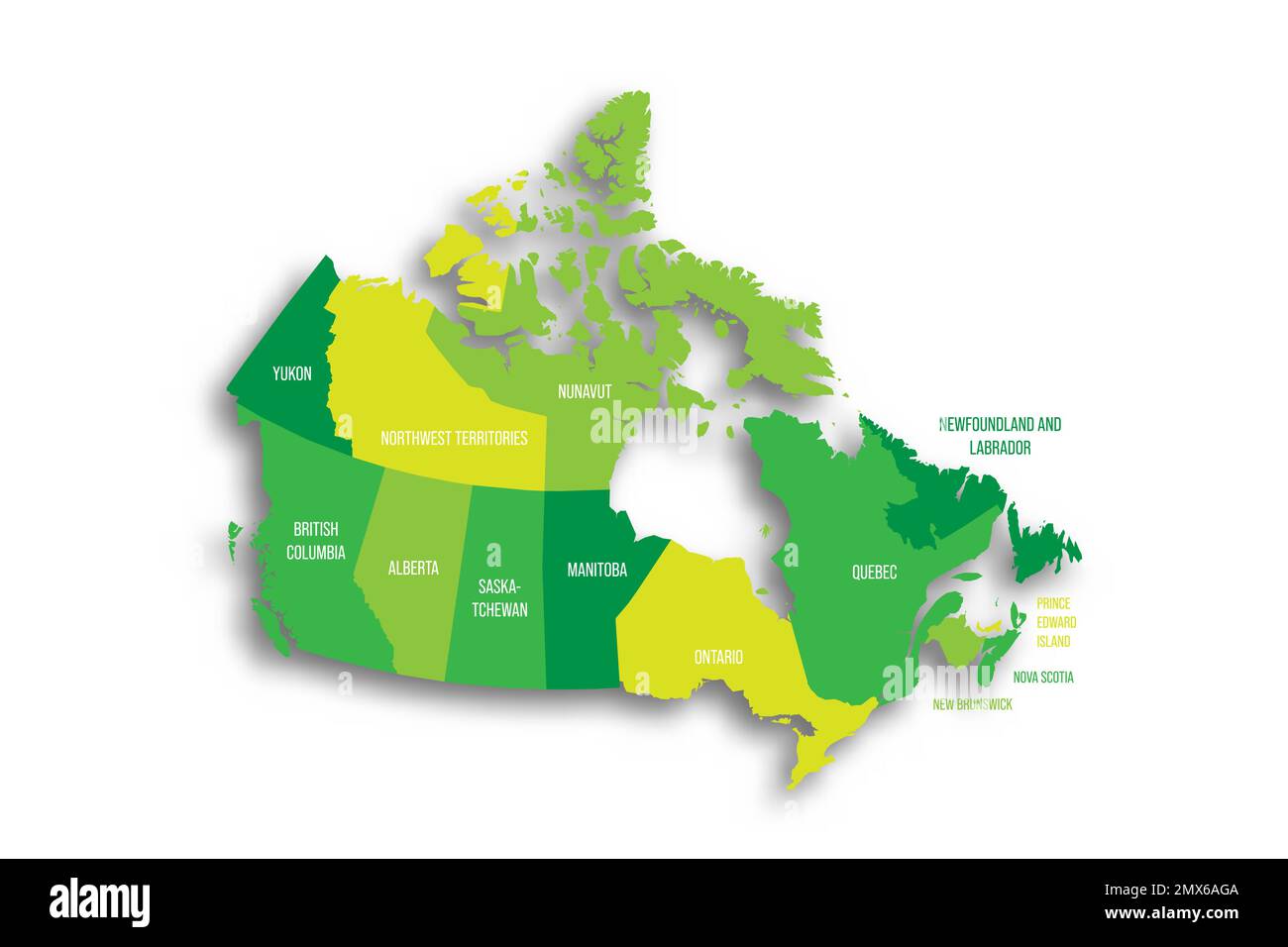 Canada political map of administrative divisions Stock Vector Image ...
