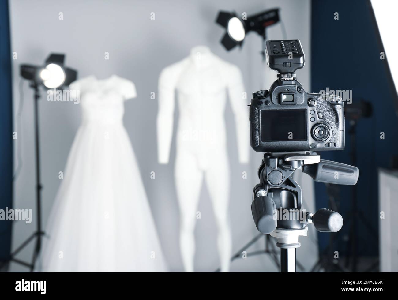 Taking pictures of ghost mannequins with modern clothes in professional ...