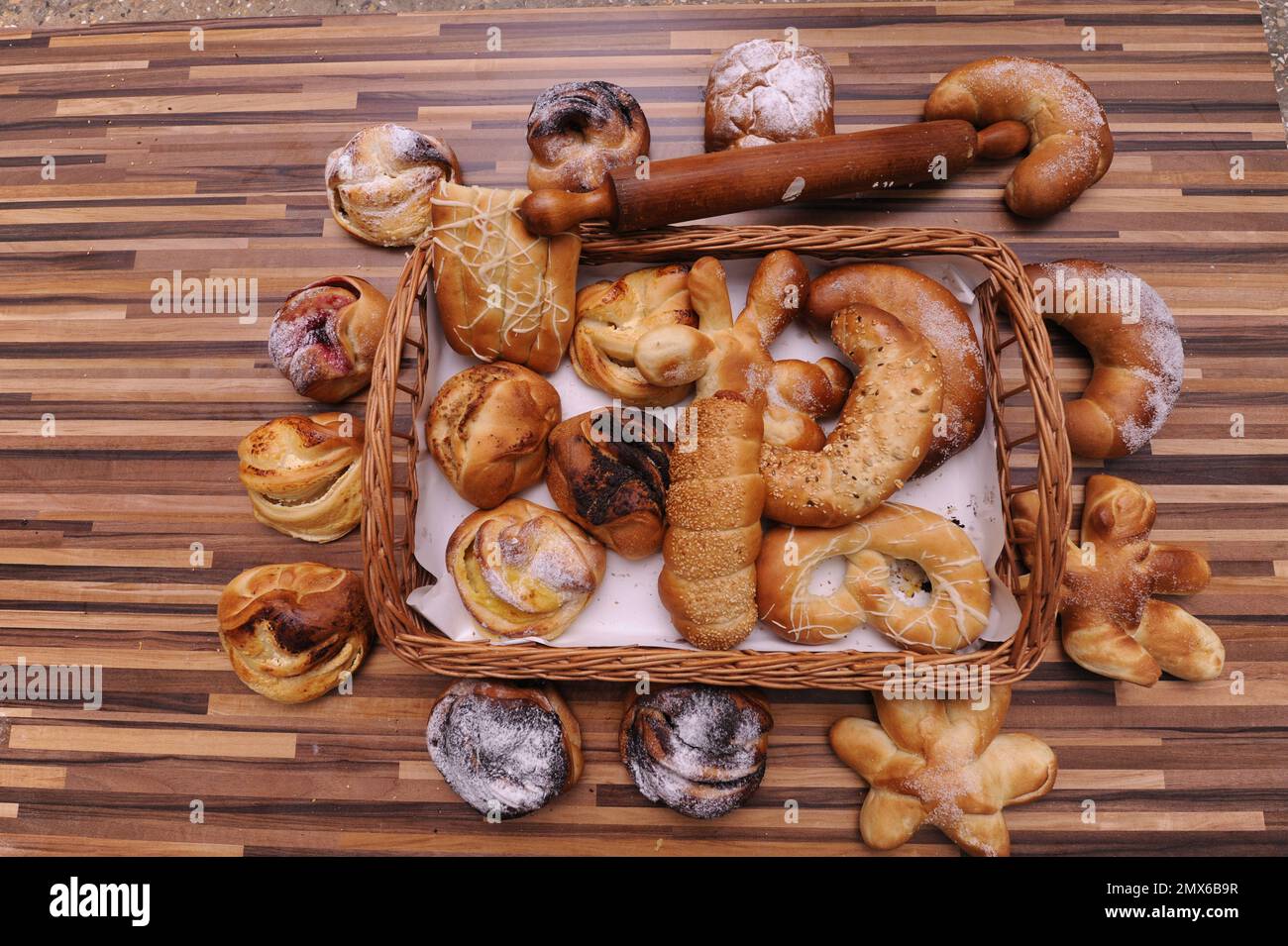 freshly bake pastries in bakery Stock Photo - Alamy