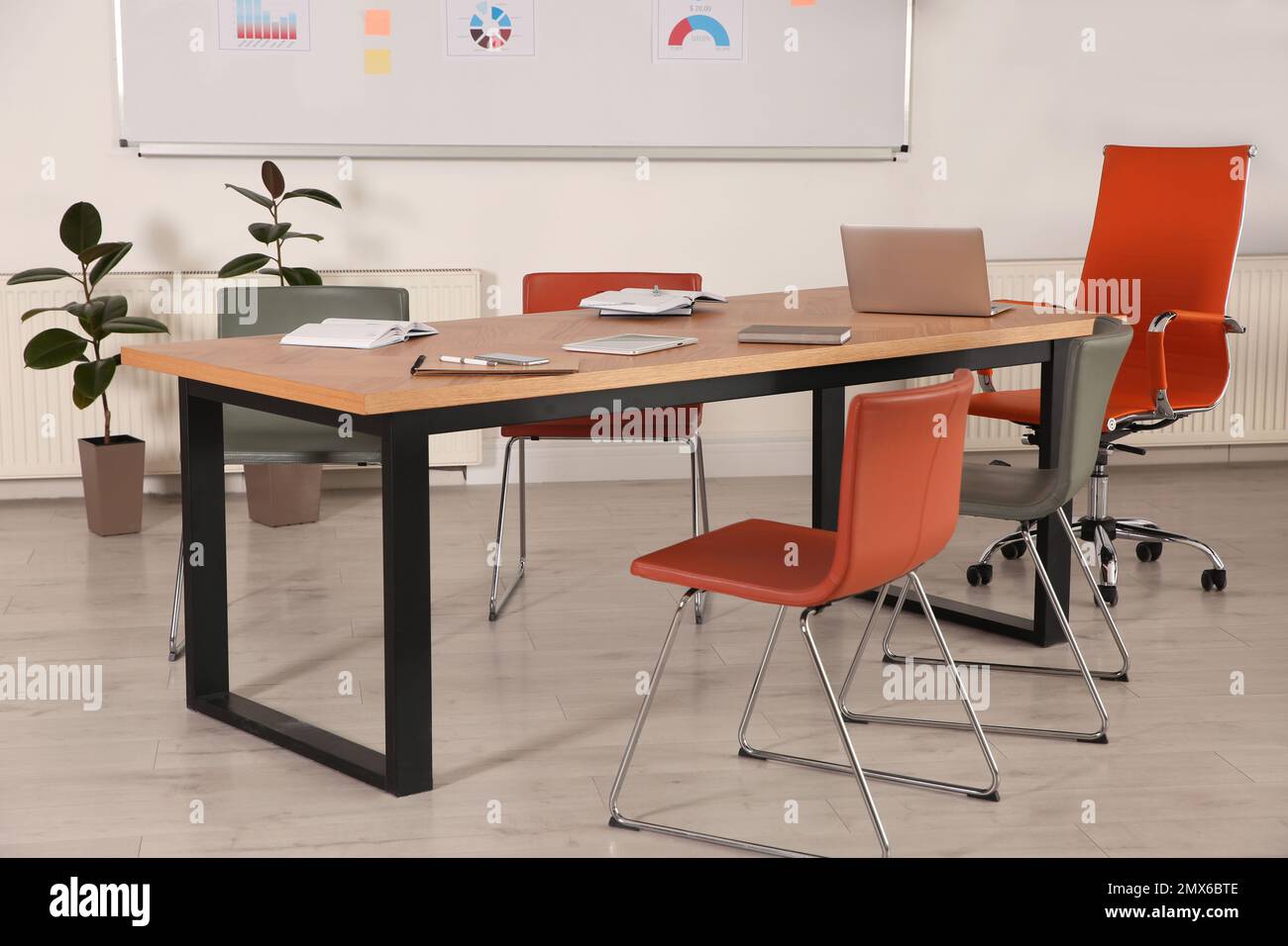 Conference room interior with modern office table Stock Photo - Alamy