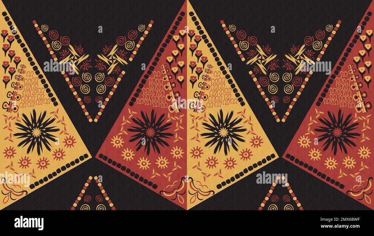 Traditional geometric ornate folk background, (pattern, background ...