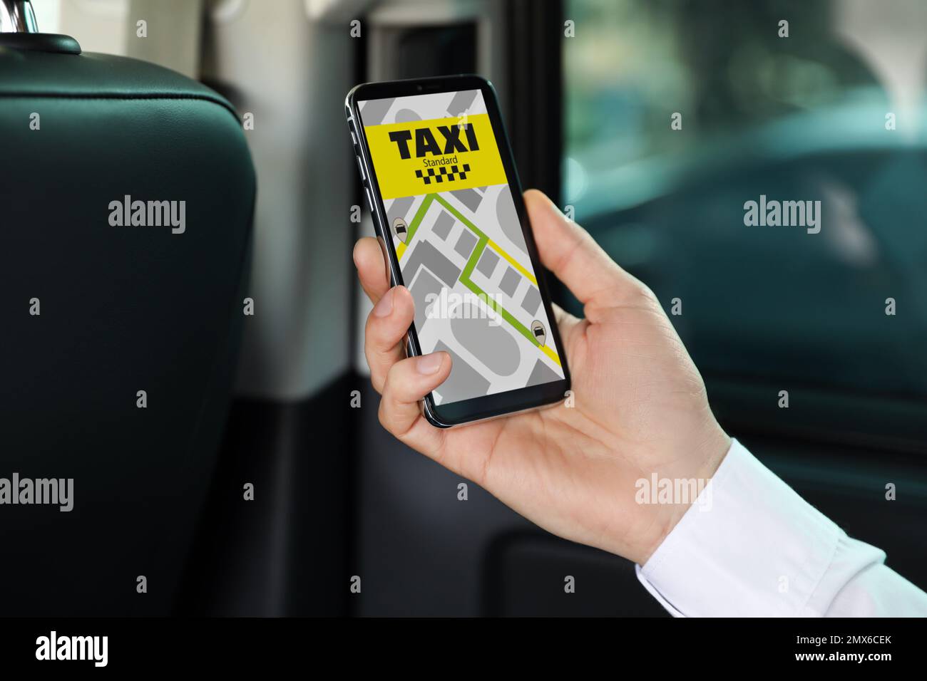 Businessman inside taxi cab cell hi-res stock photography and images ...