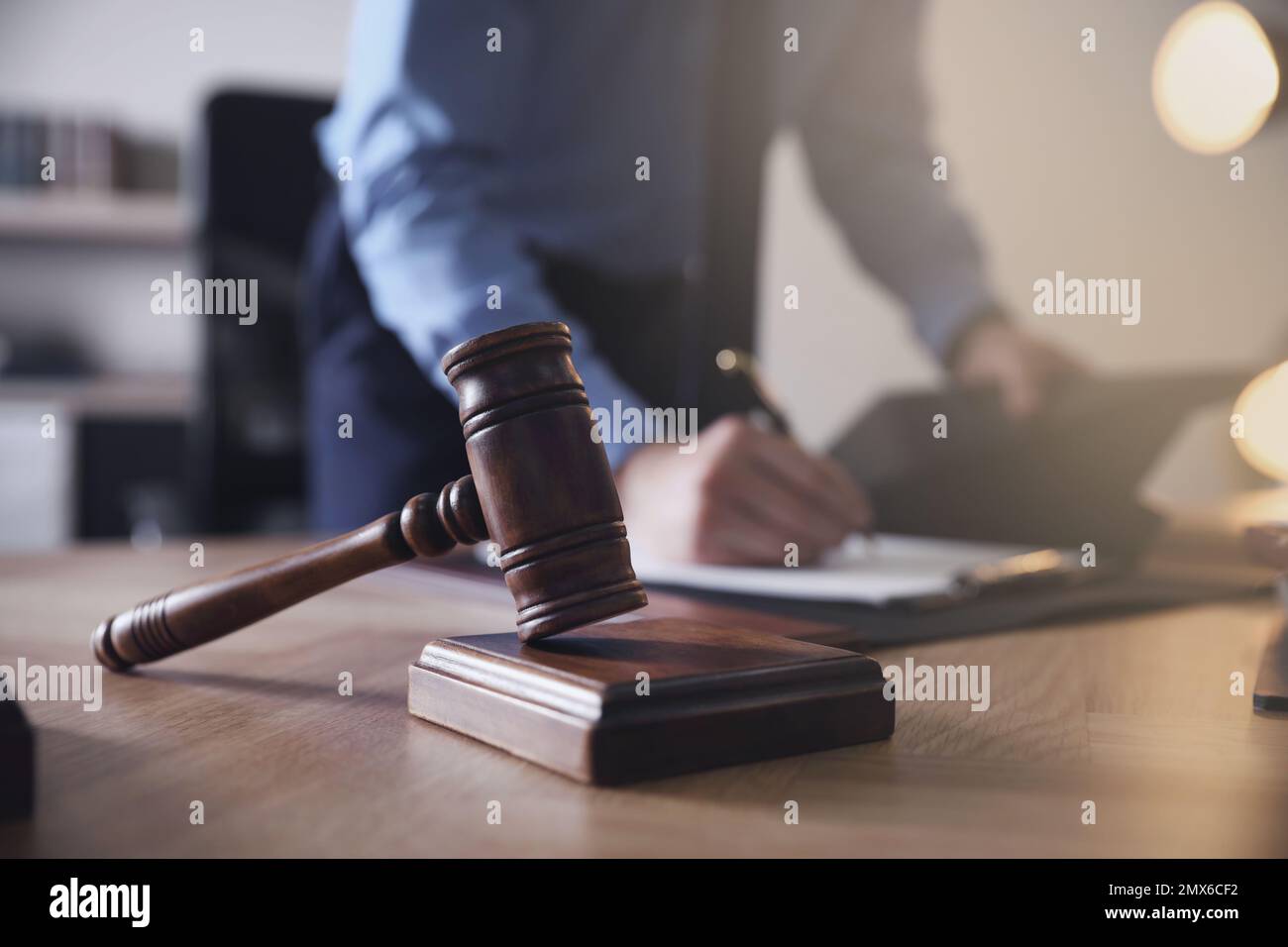Lawyer working gavel table in hi-res stock photography and images - Alamy