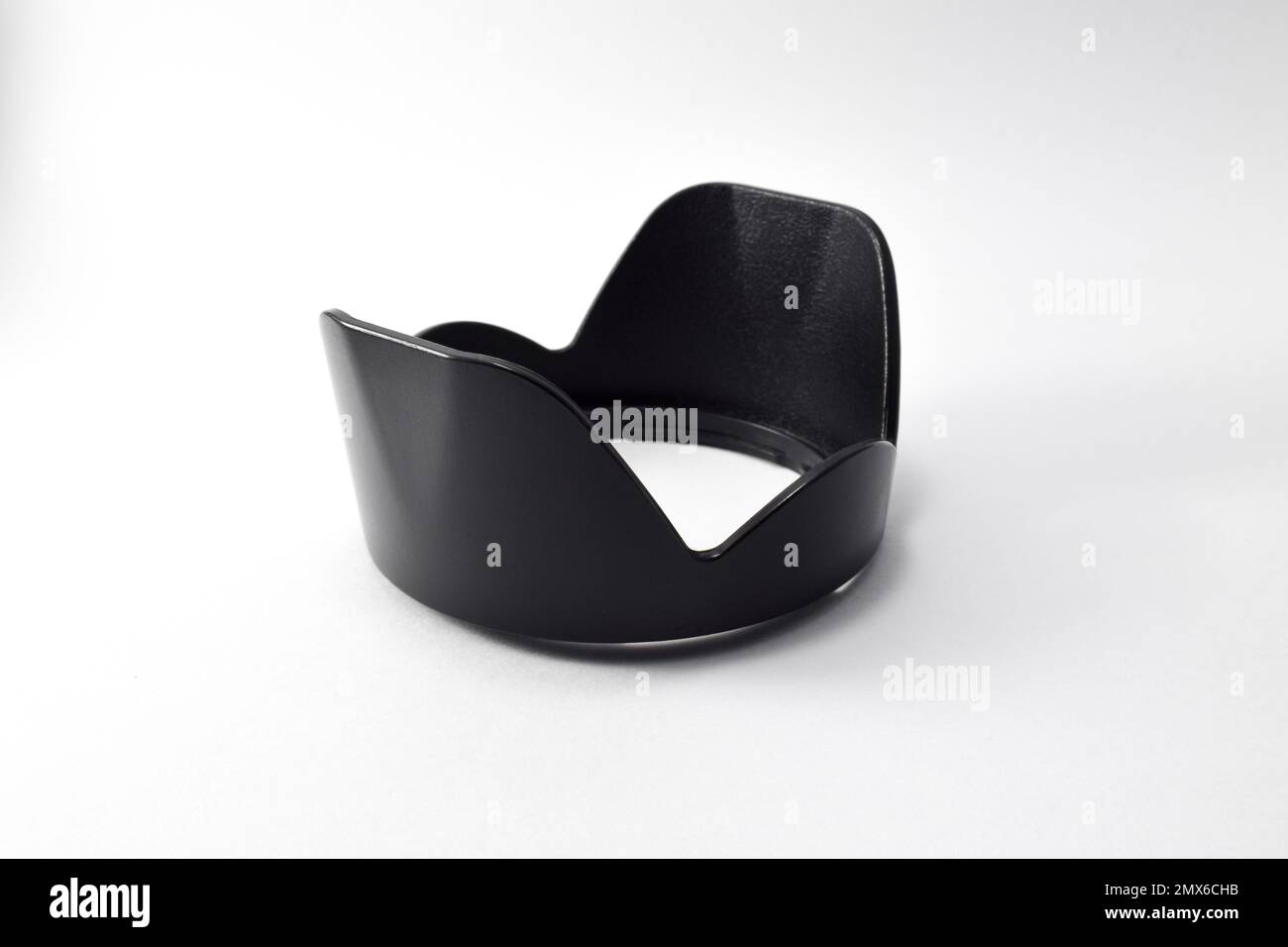 Lens hood for lens camera isolated on a white background Stock Photo ...