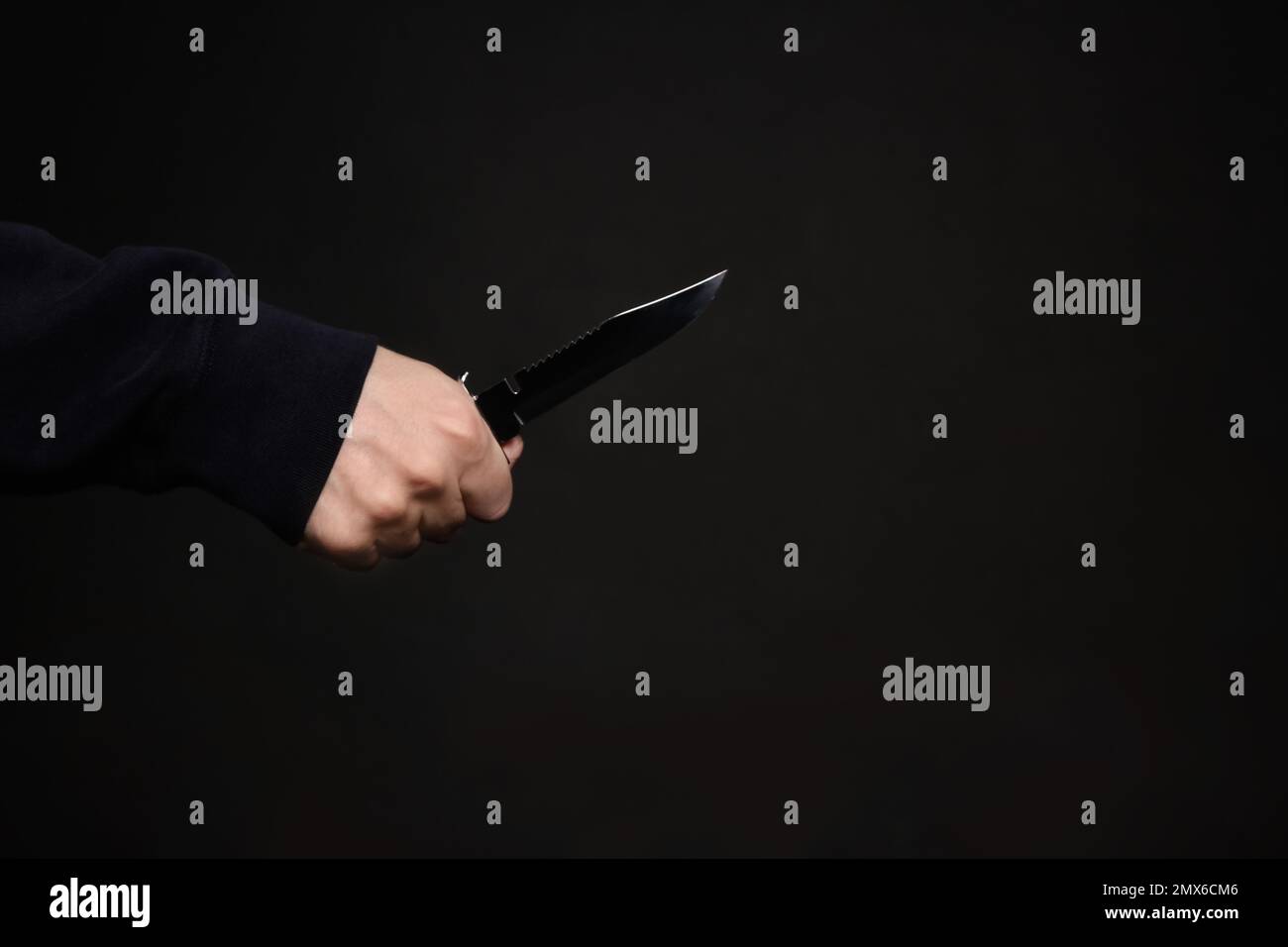 Black man holding knife threat hi-res stock photography and images - Alamy