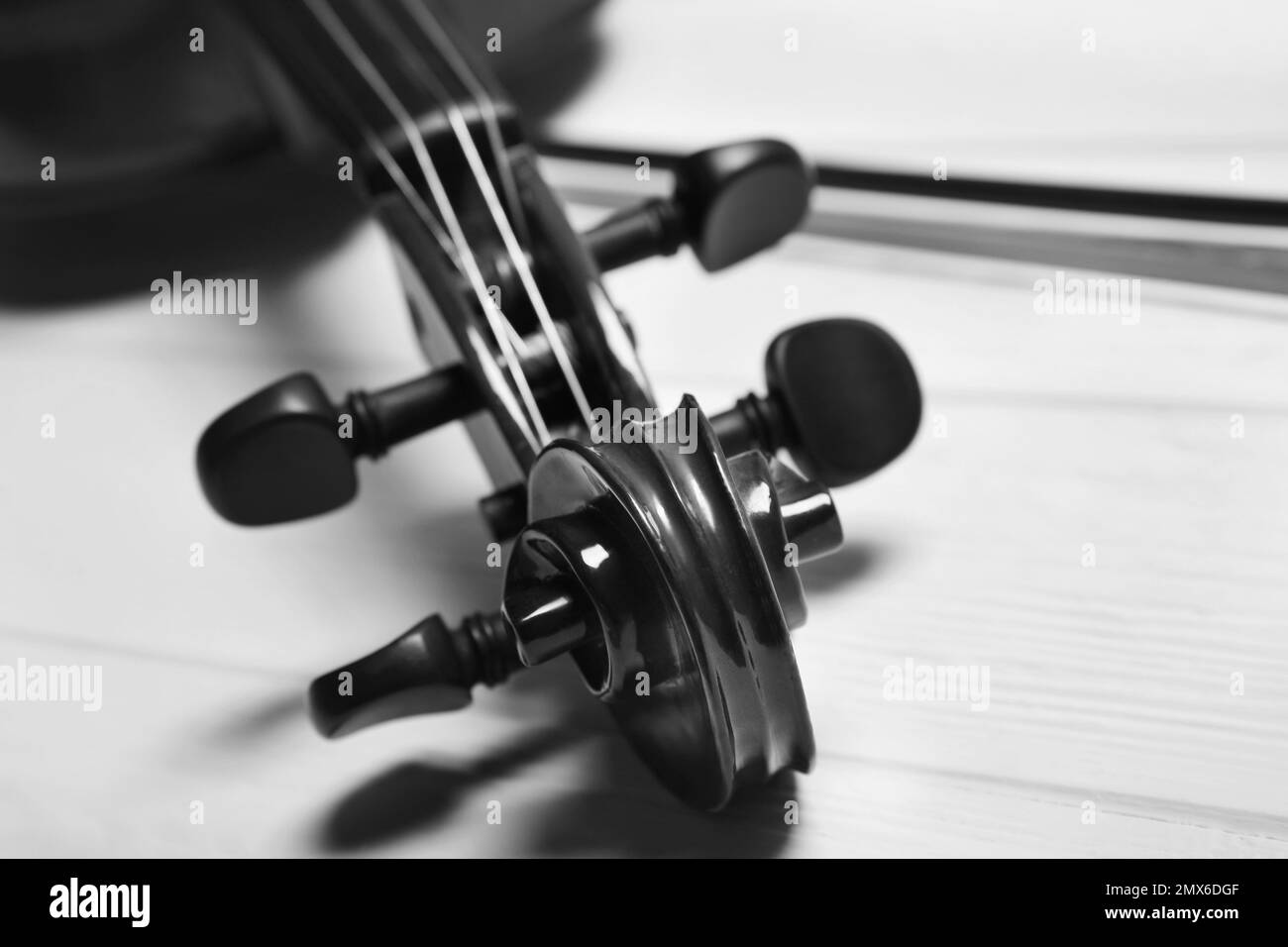 Beautiful classic violin, closeup view. Musical instrument Stock Photo ...