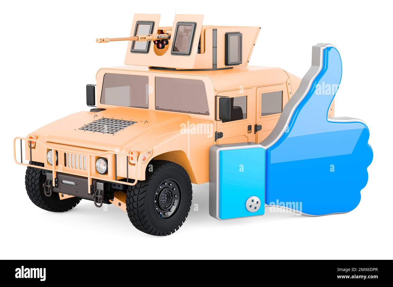 High Mobility Multipurpose Wheeled Vehicle with like icon, 3D rendering ...