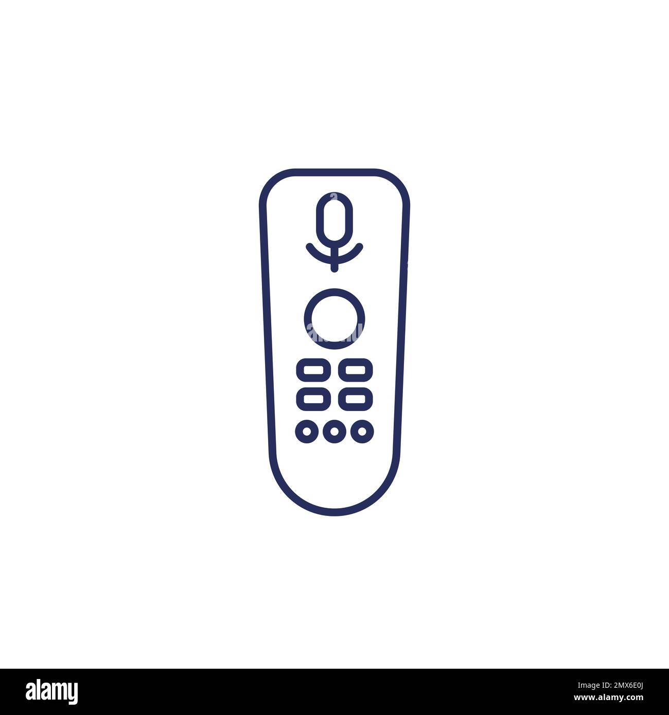 tv remote control with voice recognition line icon Stock Vector Image ...