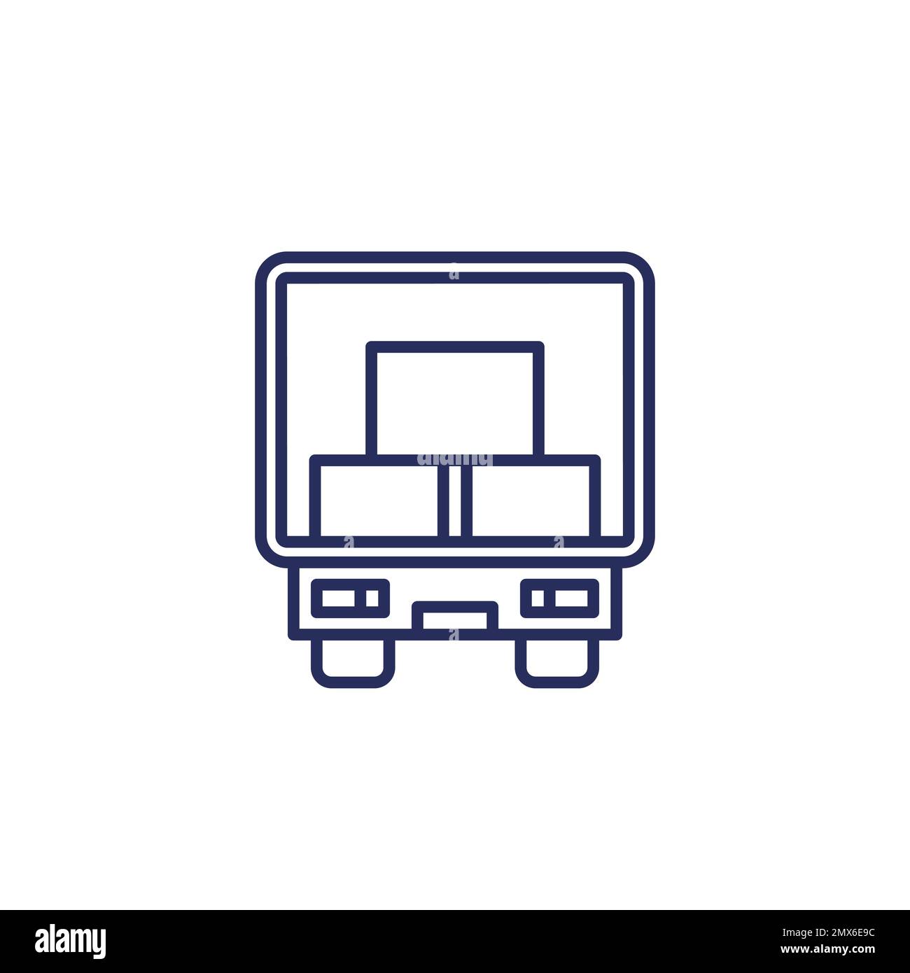 Delivery truck open back Stock Vector Images - Alamy