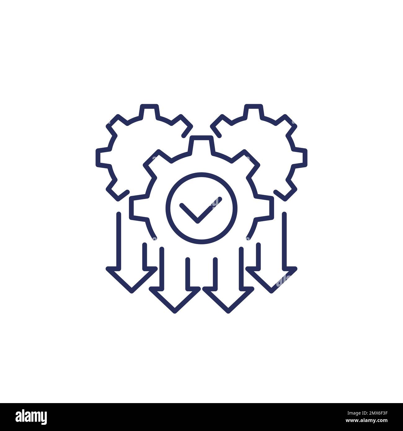 cost optimization and efficiency line icon, vector Stock Vector Image ...