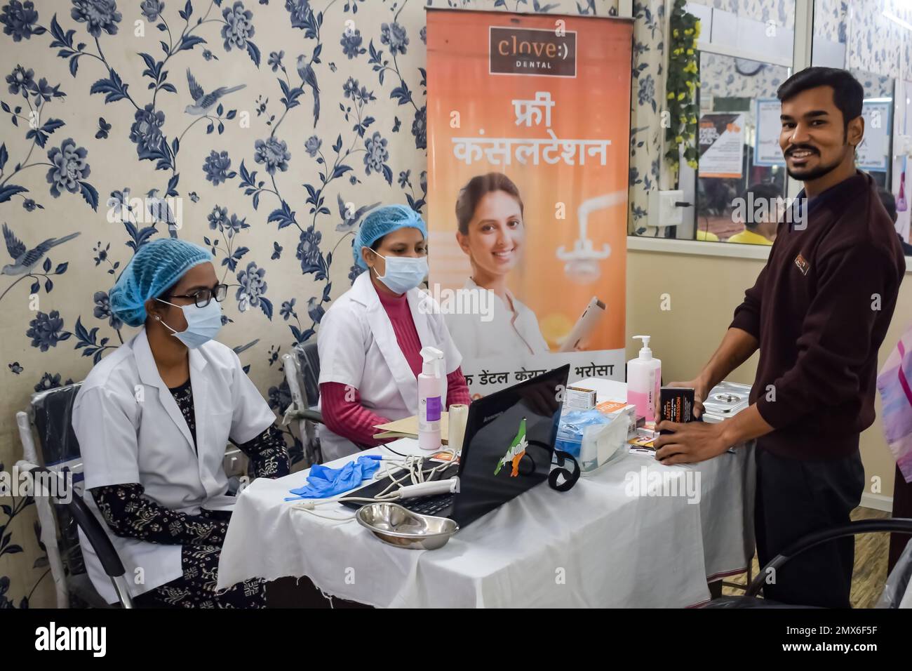 Delhi, India - November 19, 2022 – Basic routine health check-up camp ...