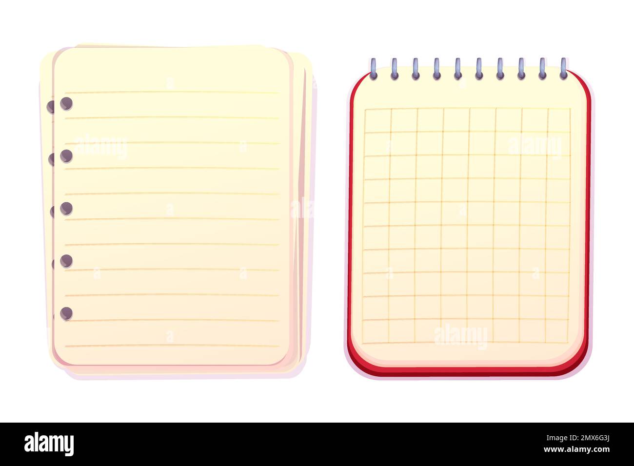 Set notebook, empty paper for notes, collection journal with spiral top ...