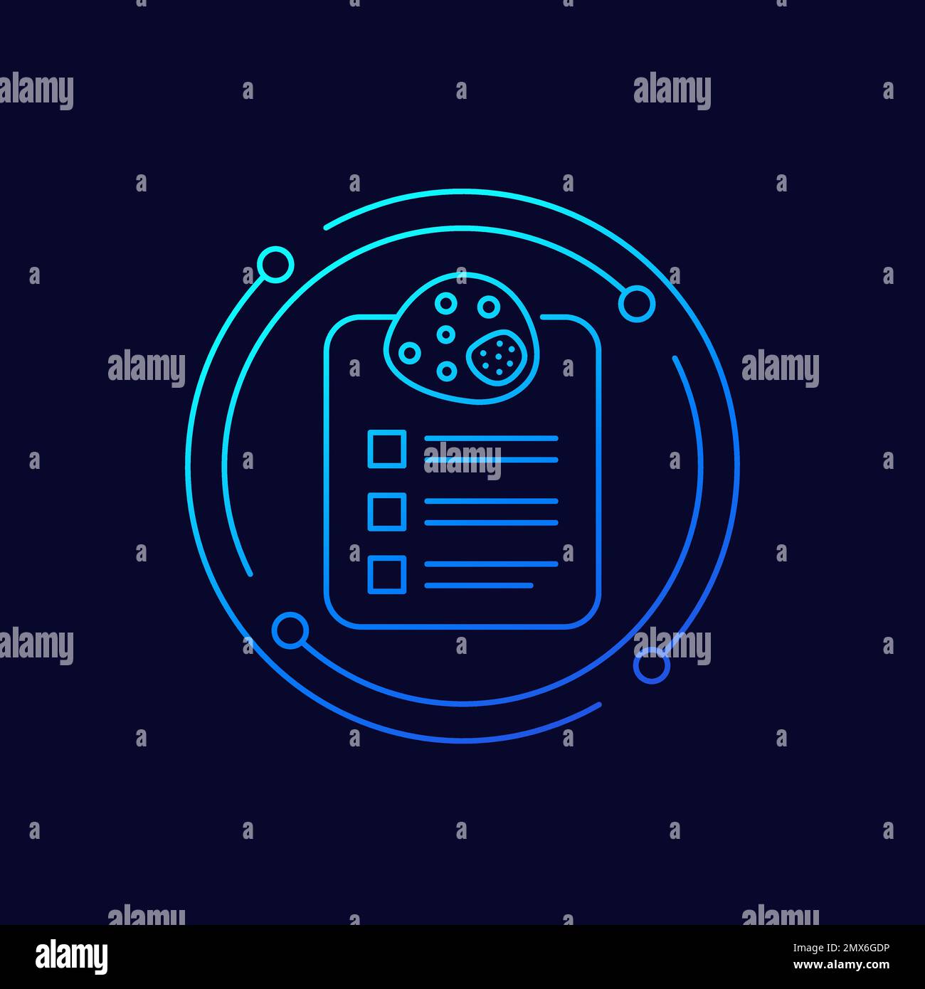 bacteria and checklist icon, linear design Stock Vector Image & Art - Alamy