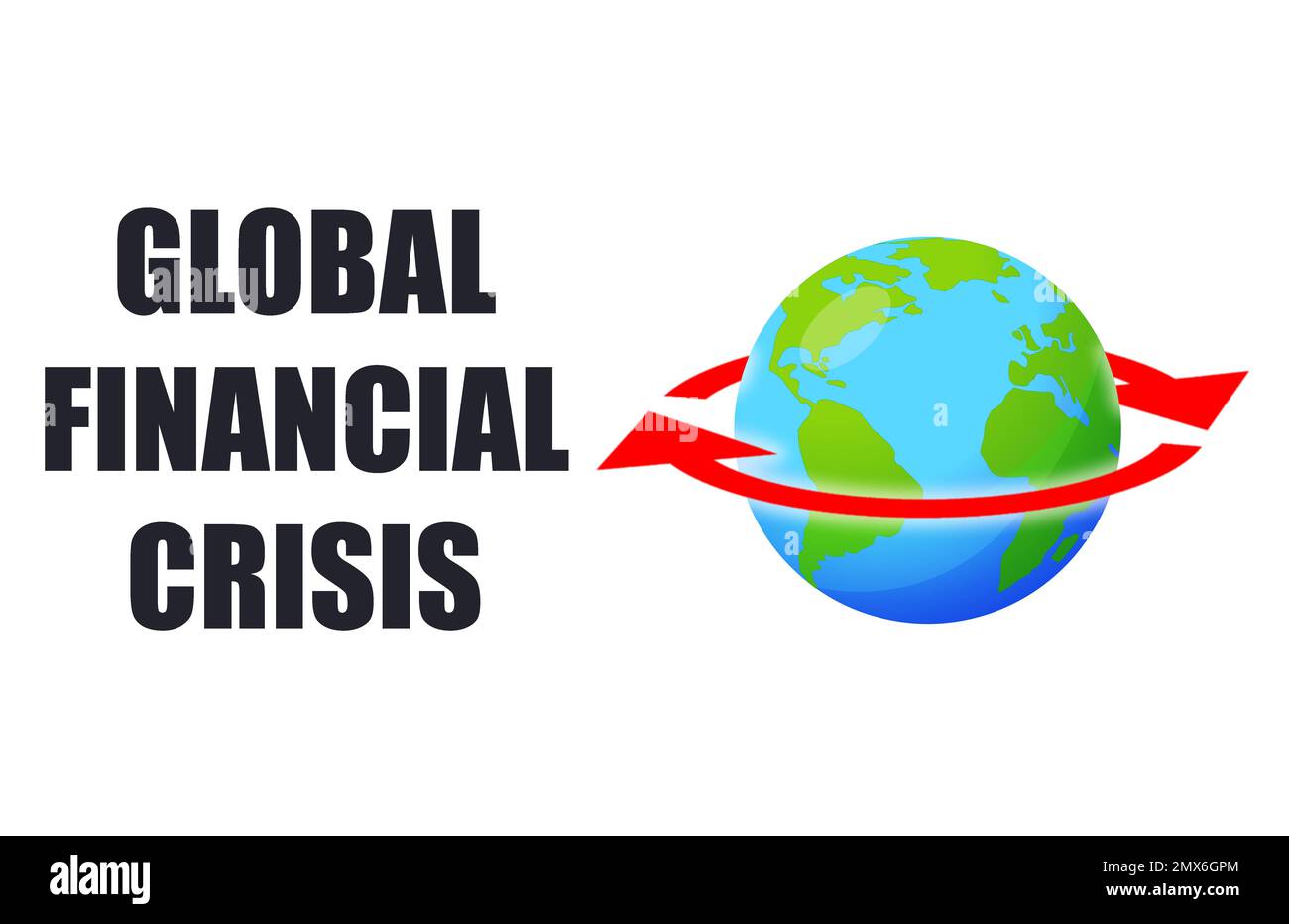 Illustration of Earth on white background. Coronavirus impact on global ...