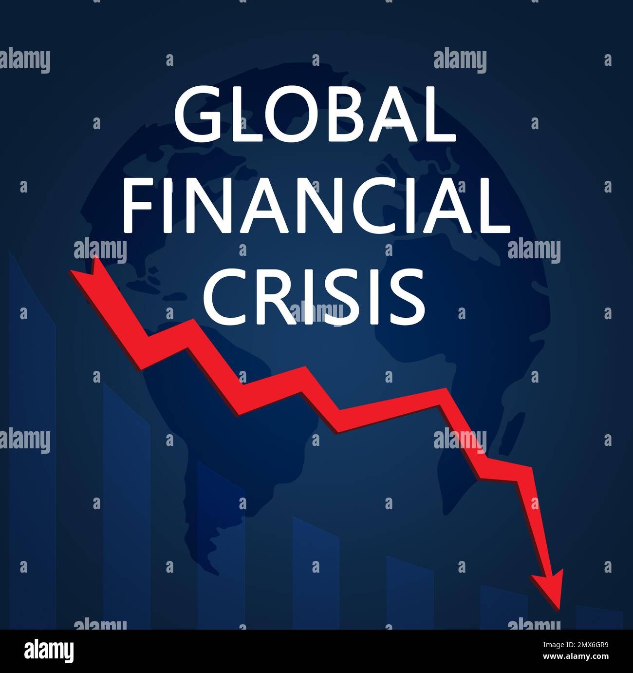 Illustration of chart and world map on blue background. Coronavirus ...