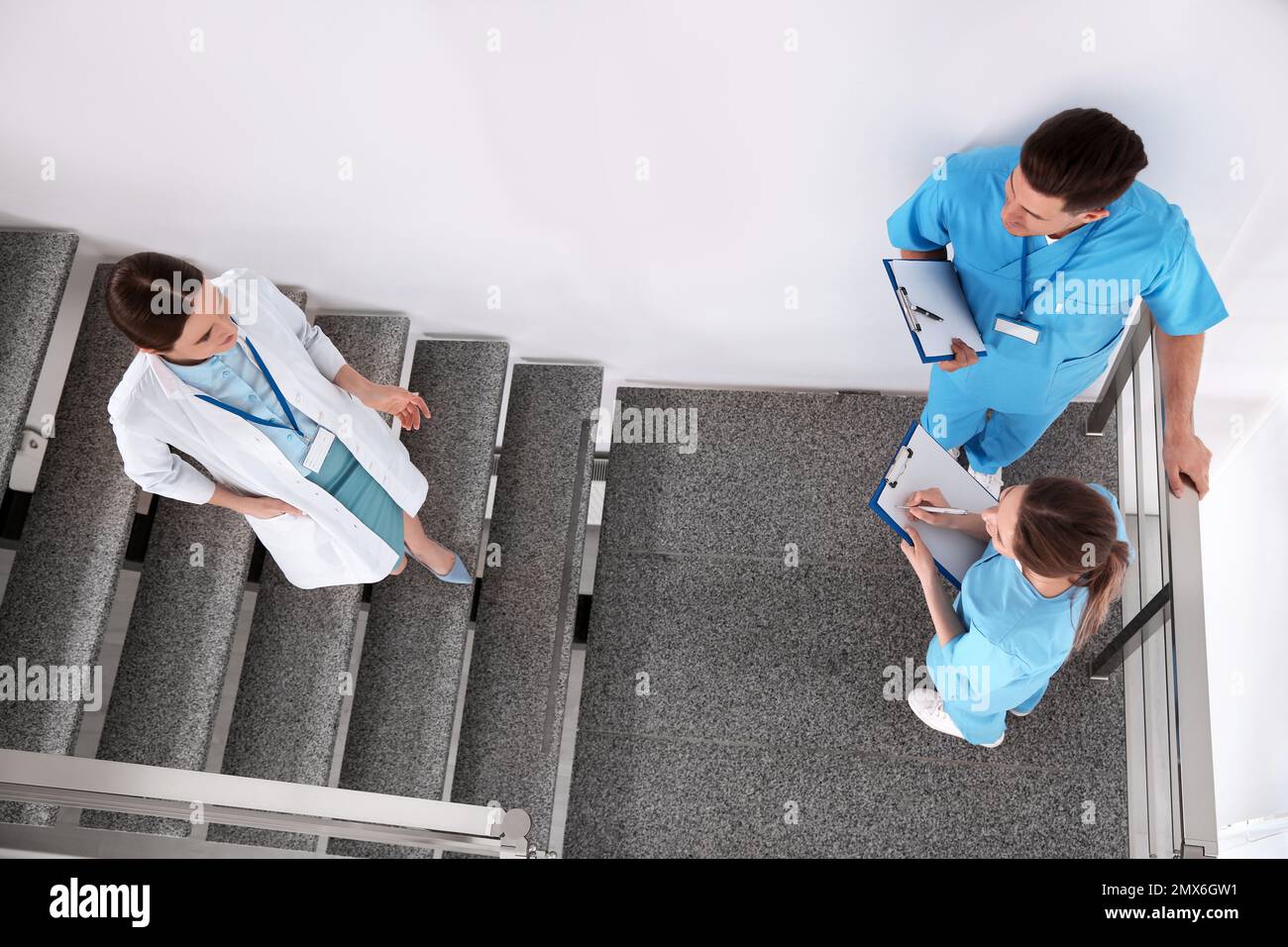 Doctors stairs hi-res stock photography and images - Alamy
