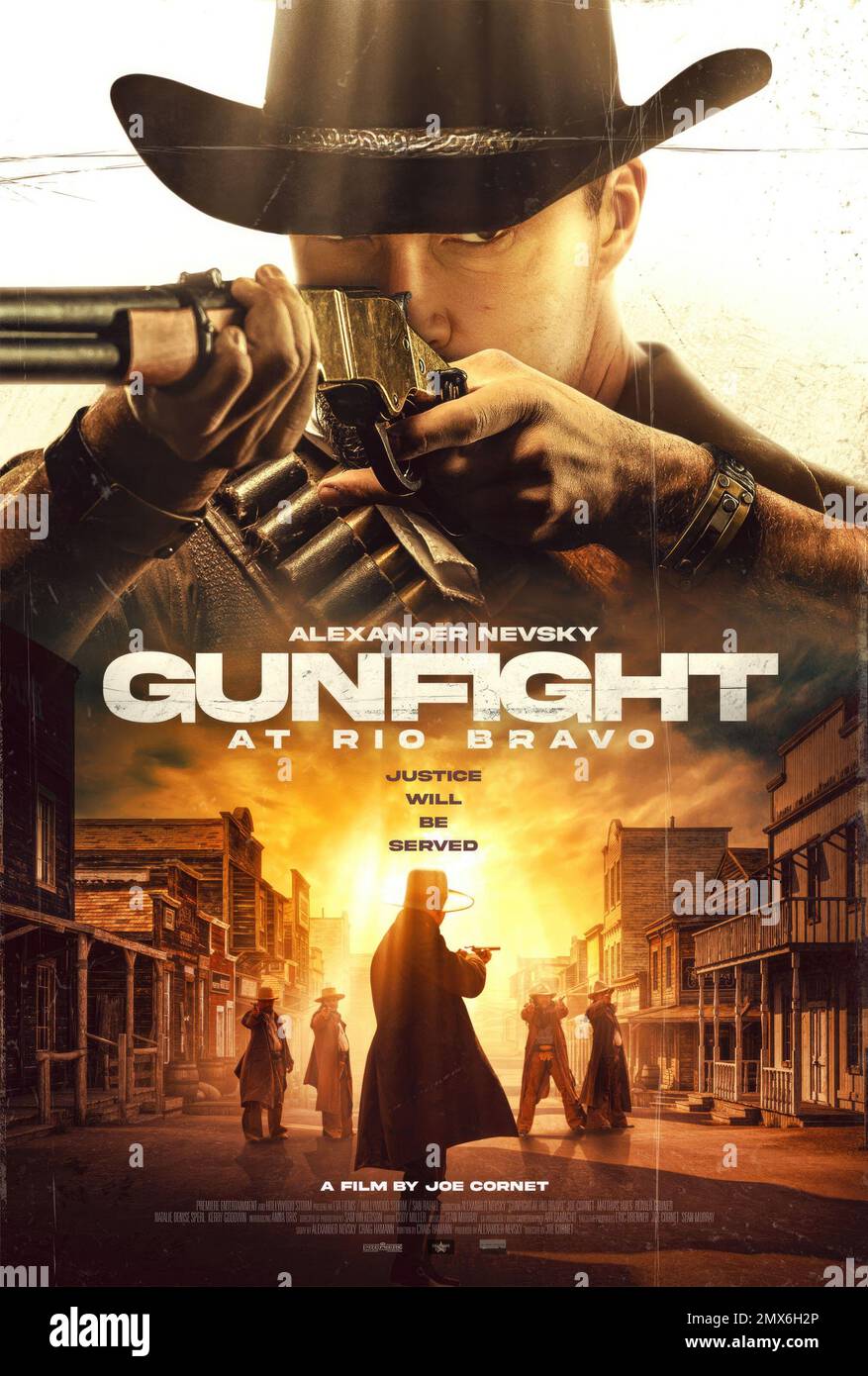 GUNFIGHT AT RIO BRAVO, poster, top: Alexander Nevsky, 2023. © Shout ...