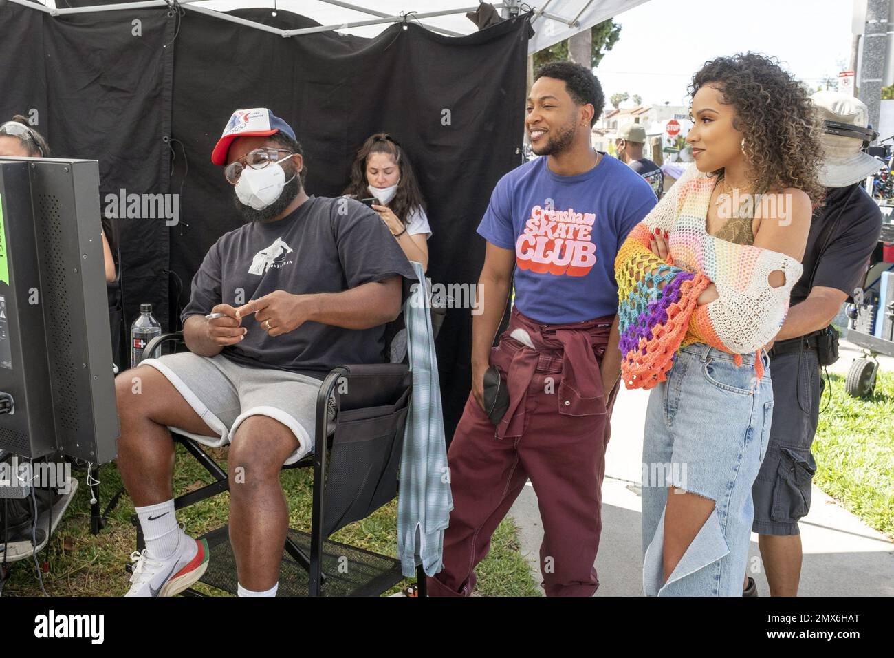 HOUSE PARTY, (aka HOUSE PARTY 6), from left: director Calmatic, Jacob ...