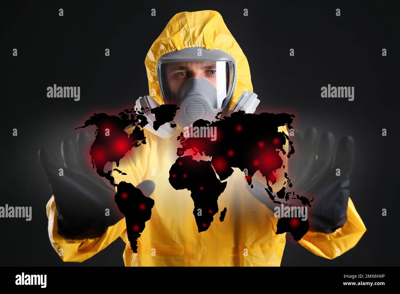 Spread of man world map hi-res stock photography and images - Alamy