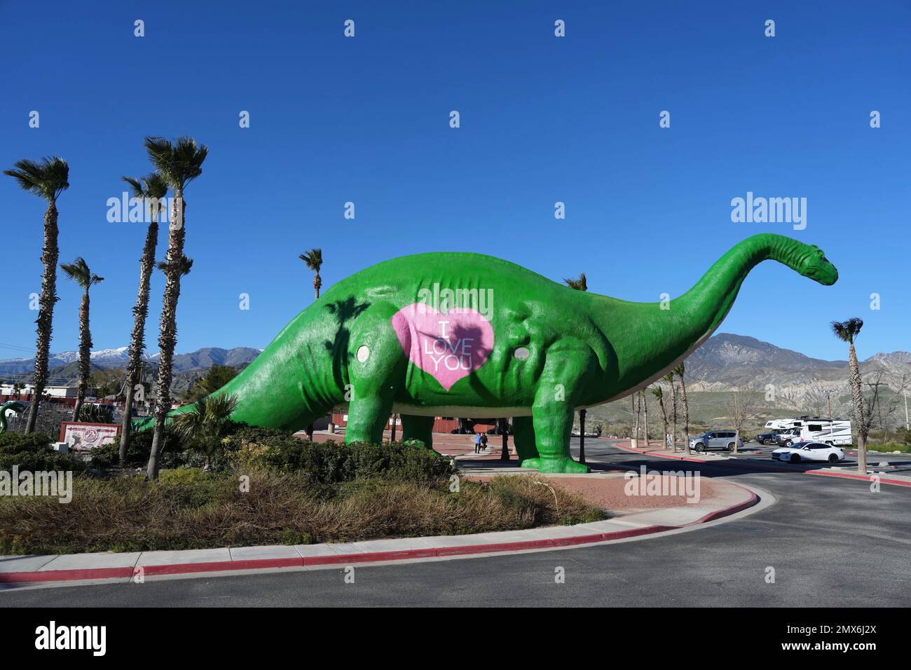 Dinny the Dinosaur, a Brontosaurus, with Valentine's Day theme costume ...