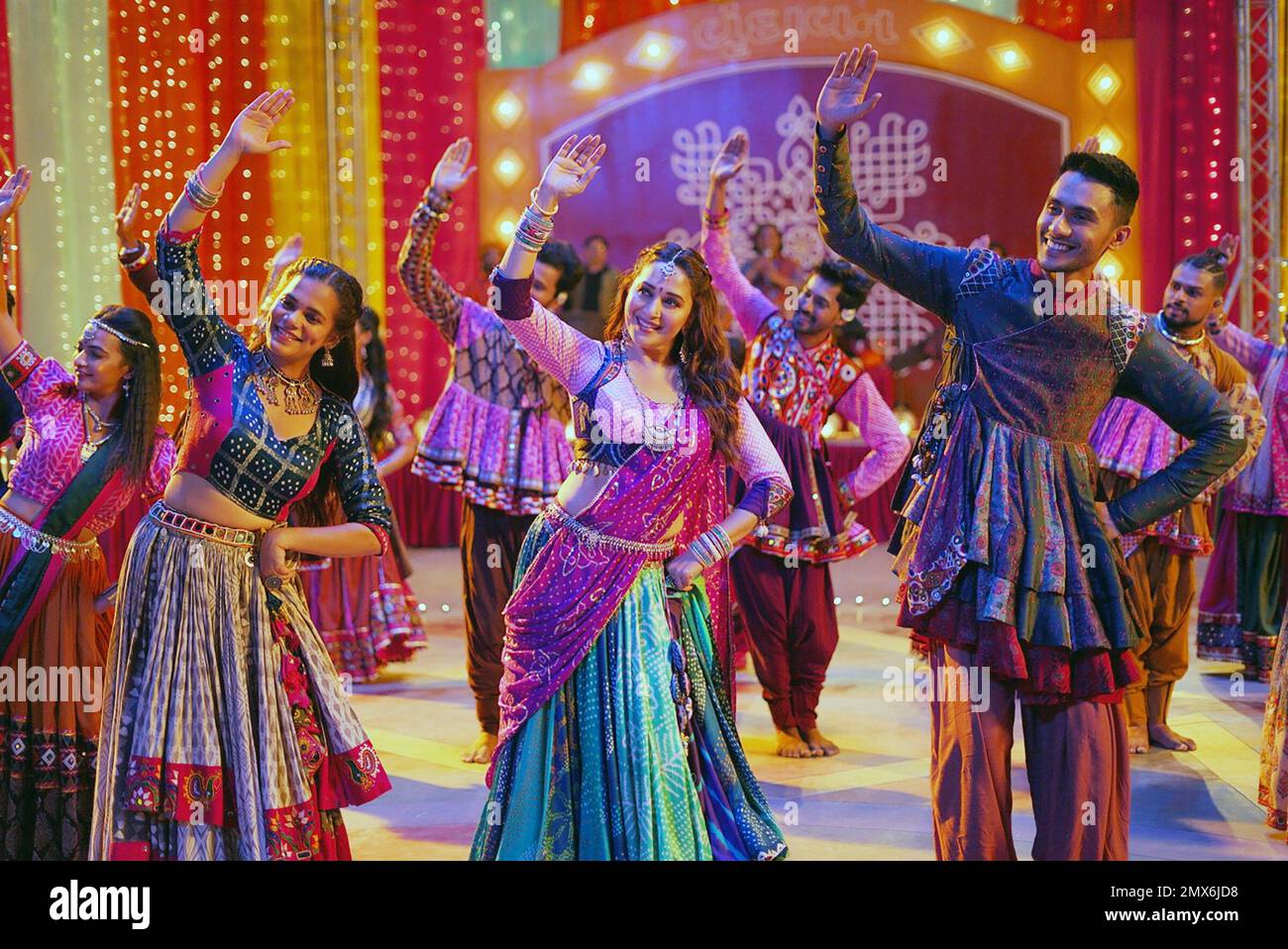 MAJA MA,from left: Srishti Shrivastava, Madhuri Dixit, Ritwik Bhowmik ...