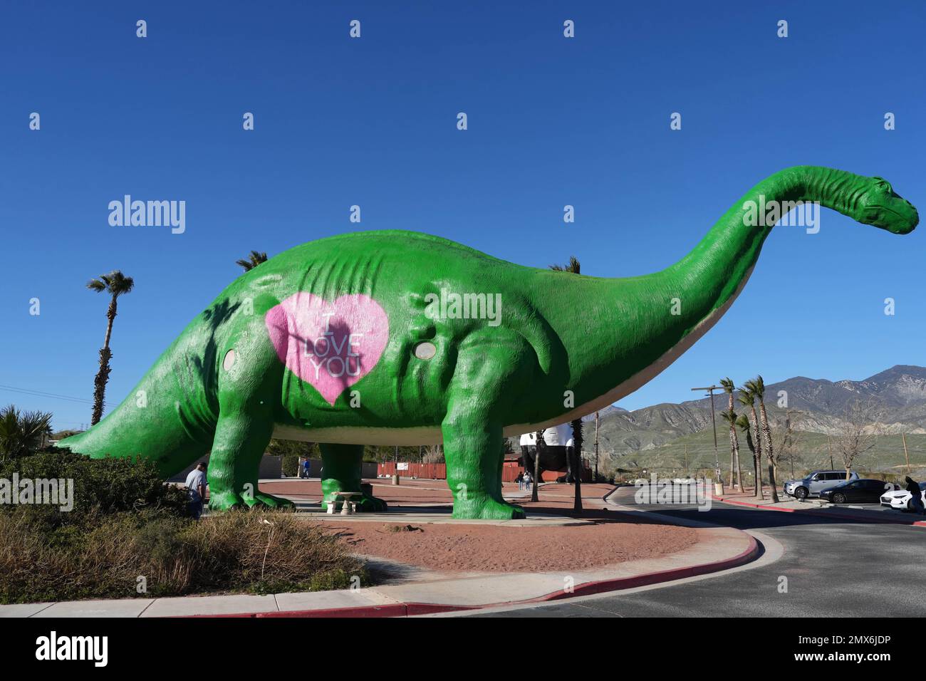 Dinny the Dinosaur, a Brontosaurus, with Valentine's Day theme costume ...