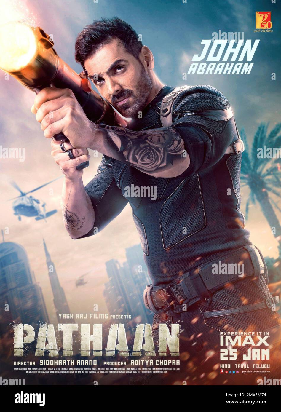 PATHAAN, character poster, John Abraham, 2023. © Yash Raj Films ...