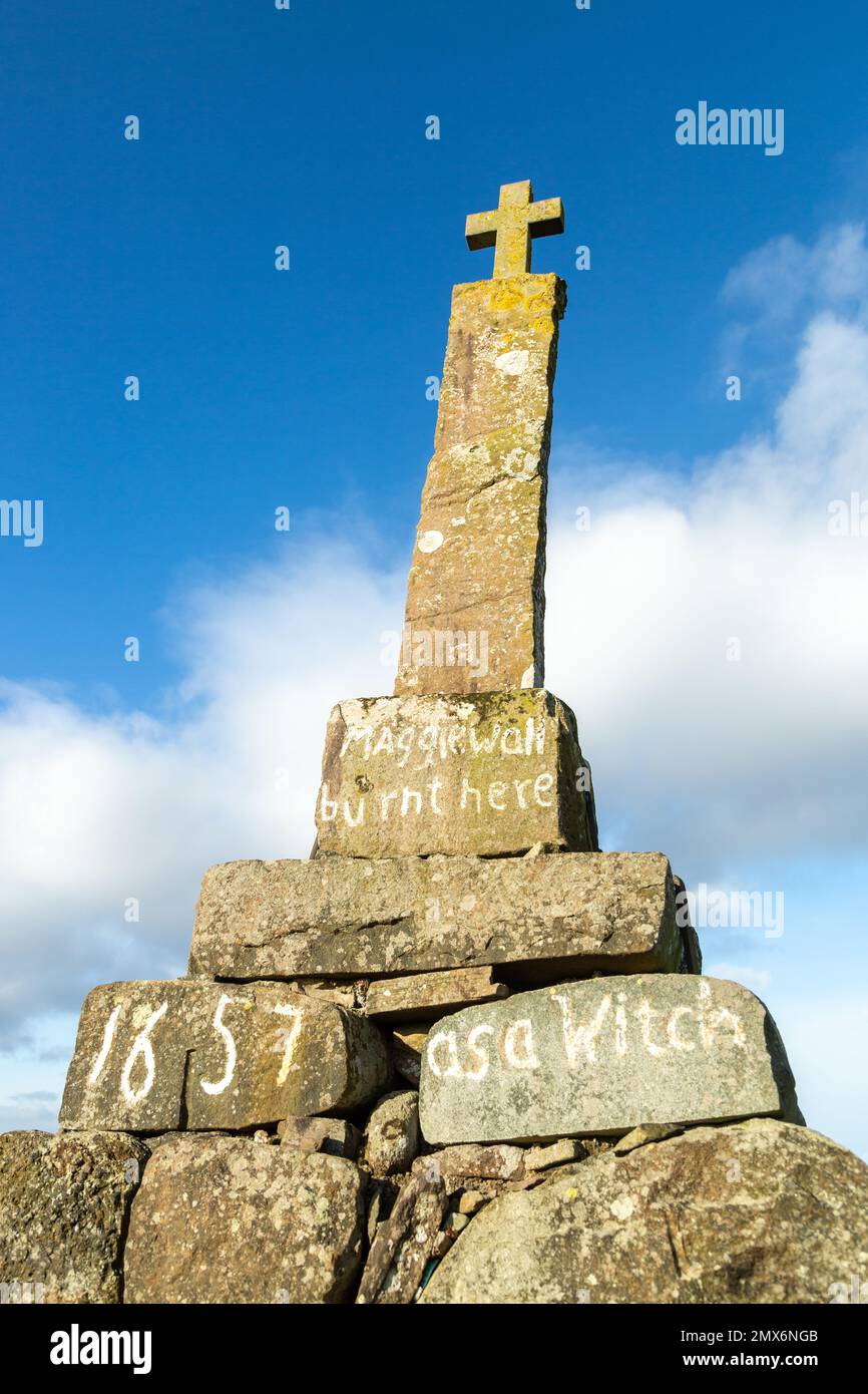 Maggie Wall Witch Monument, Maggie Wall was burned here in 1657 as a ...