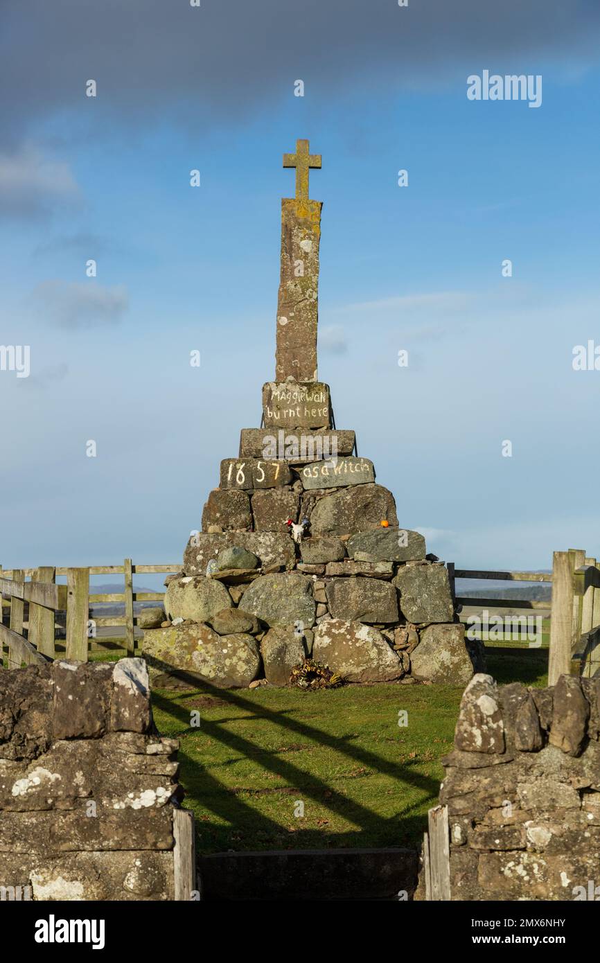 Maggie Wall Witch Monument, Maggie Wall was burned here in 1657 as a ...