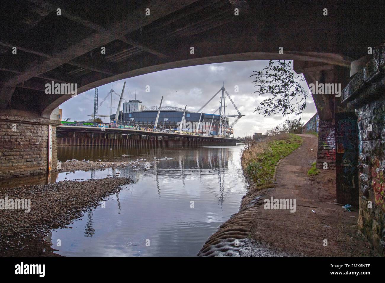 The Principality Stadium on the banks of the River Taff in the centre ...