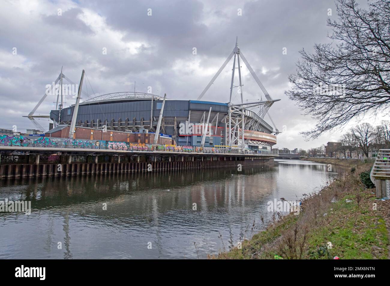 The Principality Stadium on the banks of the River Taff in the centre ...