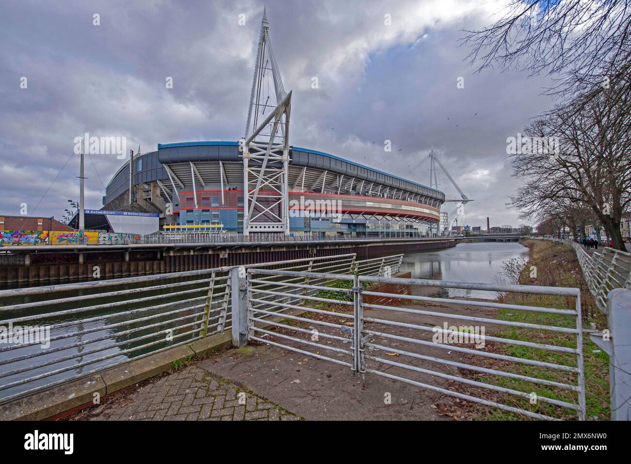 The Principality Stadium on the banks of the River Taff in the centre ...