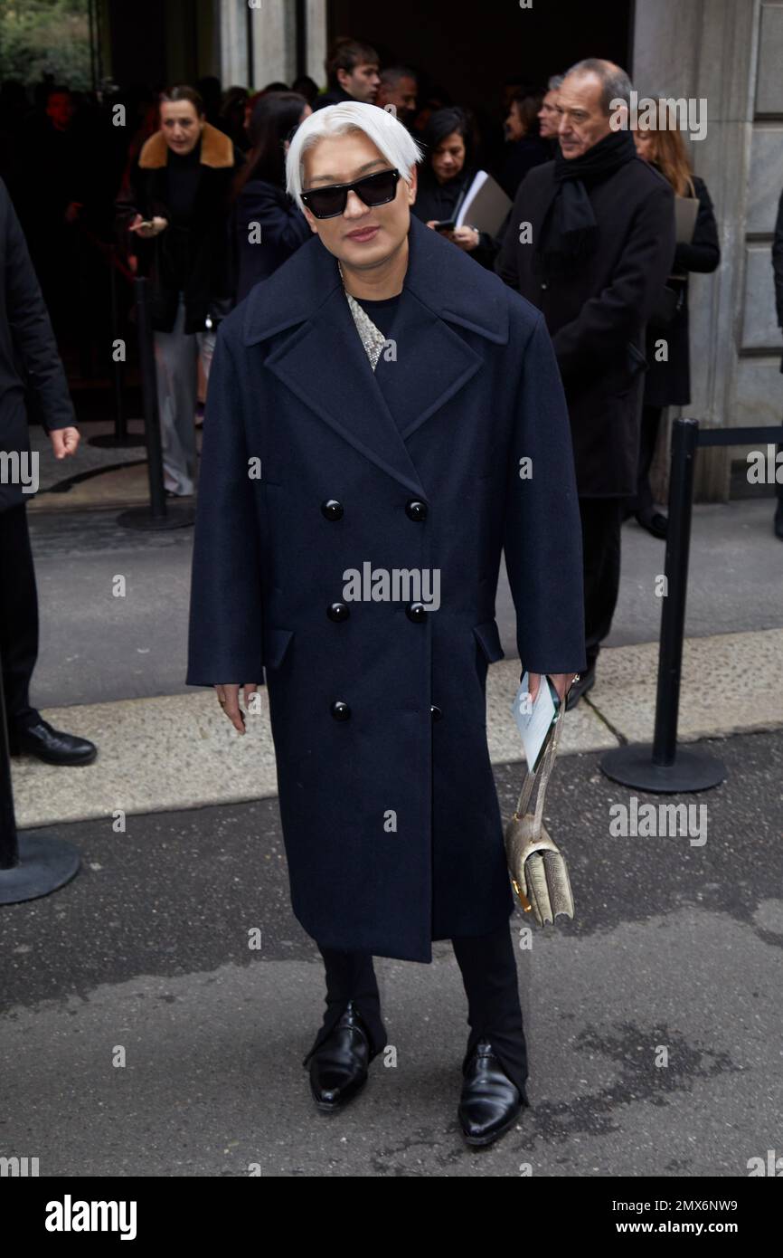 MILAN, ITALY - JANUARY 16, 2023: Bryanboy before Giorgio Armani fashion ...