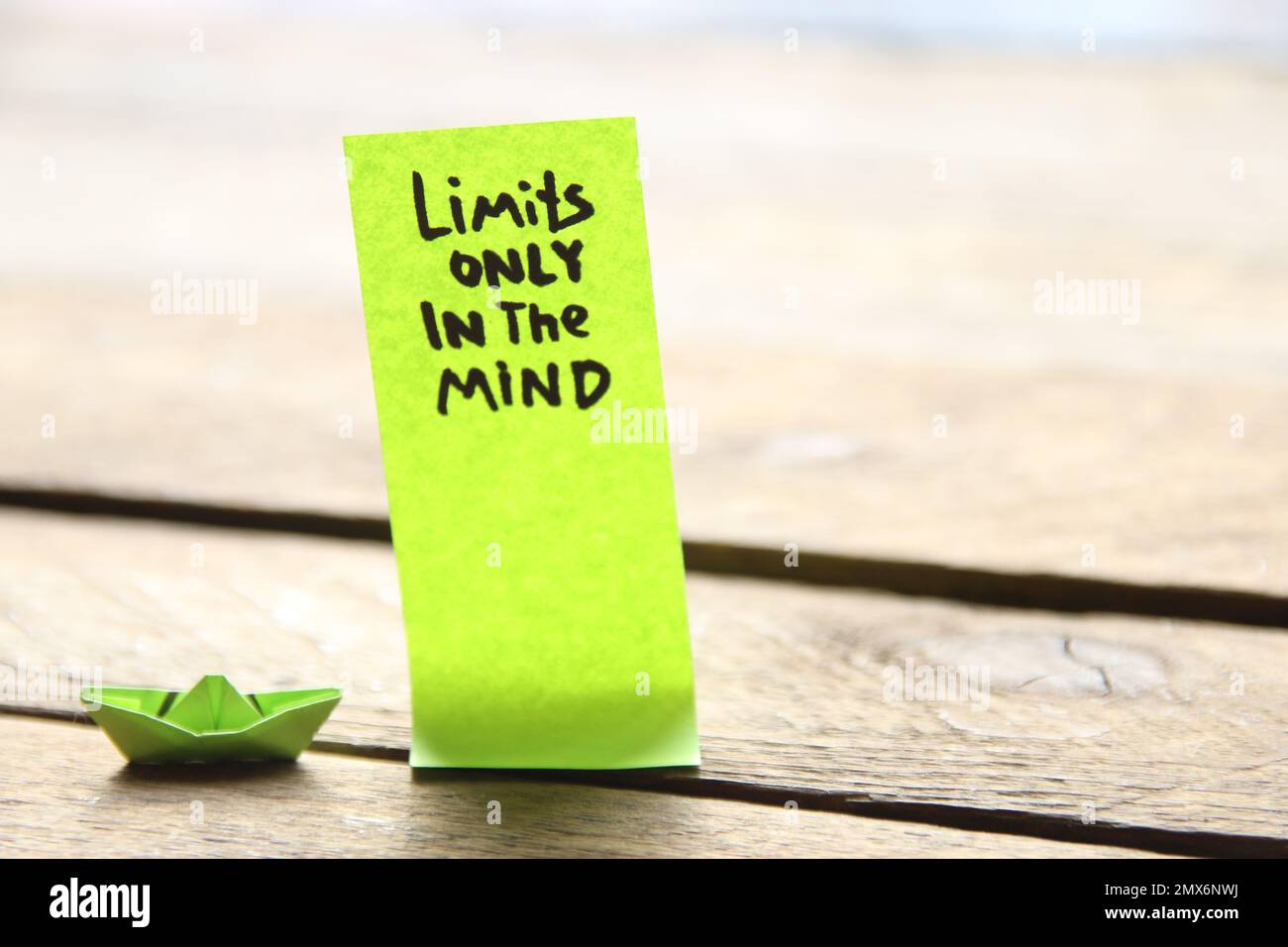 Motivational quotes inscription on a tag. Limit exist only in the mind ...