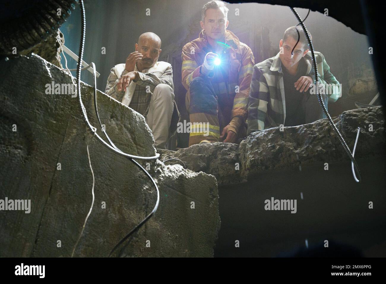 TEEN WOLF: THE MOVIE, from left: Seth Gilliam, Ian Bohen, Tyler Posey ...